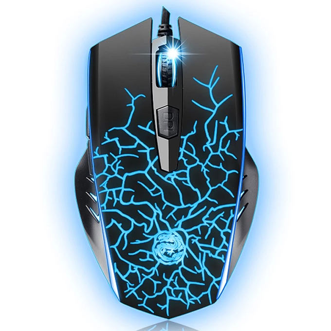 WFIRST X700-M Wired USB Gaming Optical Mouse 2400DPI Changeable