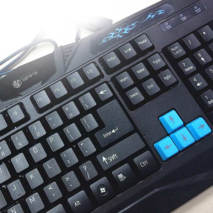 Delog DY-703 Waterproof USB Wired 107-Key Gaming Keyboard