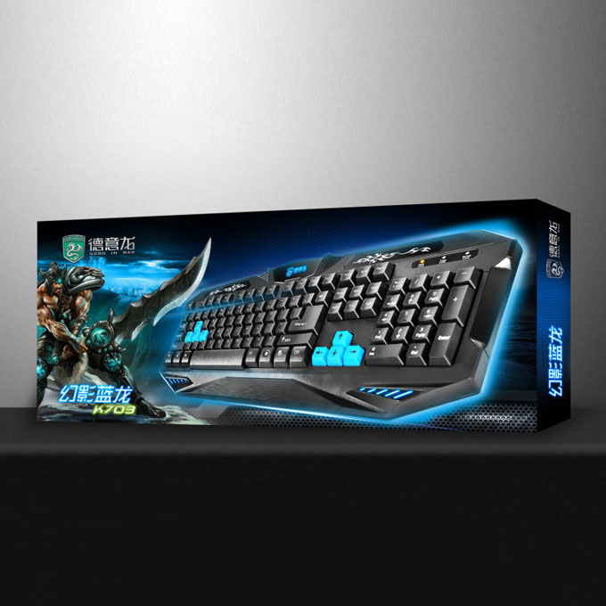 Delog DY-703 Waterproof USB Wired 107-Key Gaming Keyboard