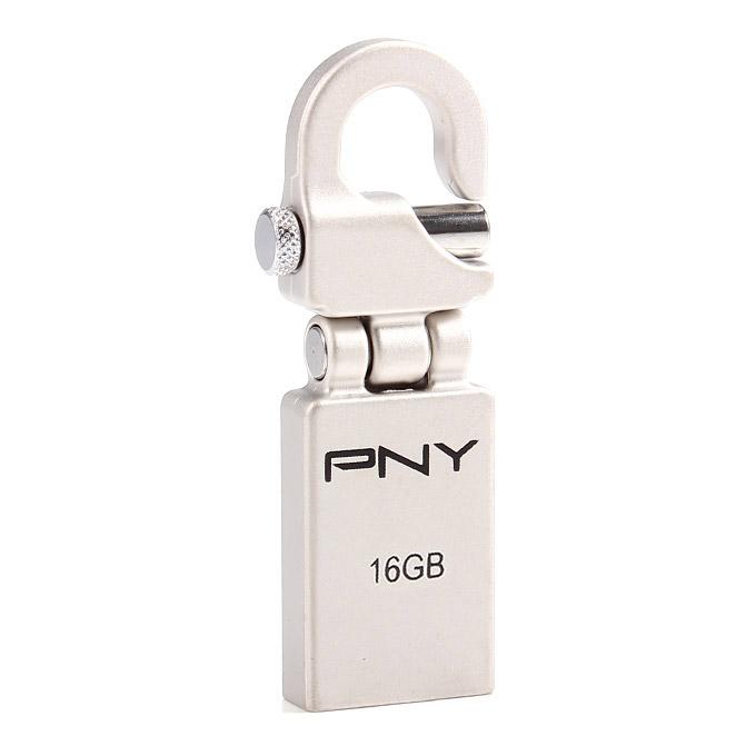 PNY Mini Hook 16G USB 2.0 Steel Flash Drive U Disk Memory Stick