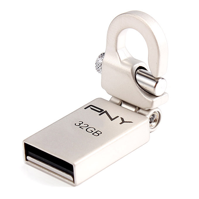PNY Mini Hook 32G USB 2.0 Steel Flash Drive U Disk Memory Stick
