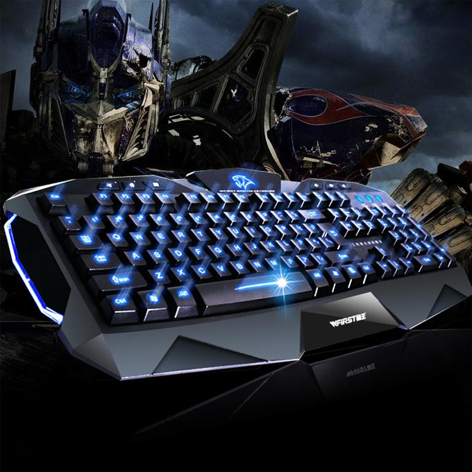 WFIRST X7 USB Wired 104-Key Gaming Keyboard with Backlight