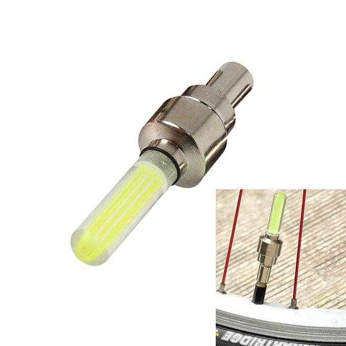 Bicycle Valve Cap Light Wind-Fire Rings Lamp With Glo-Sticks Type