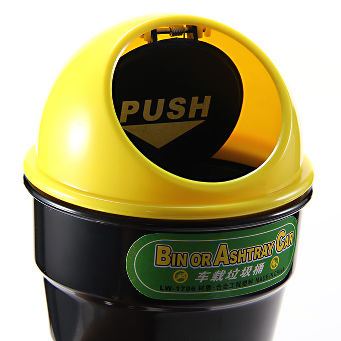 LW-1796 Car Garbage Bin Push On Trash Can Multifuncional Bucket
