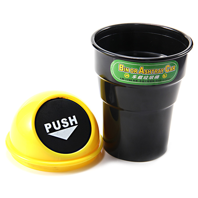 LW-1796 Car Garbage Bin Push On Trash Can Multifuncional Bucket