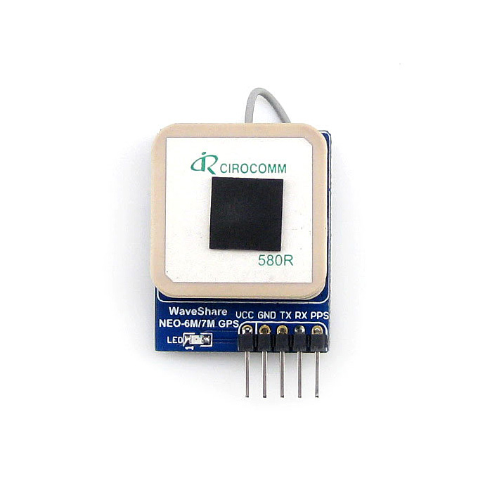 UART GPS Module U-blox NEO-6M Onboard Curved / Horizontal Pinheader