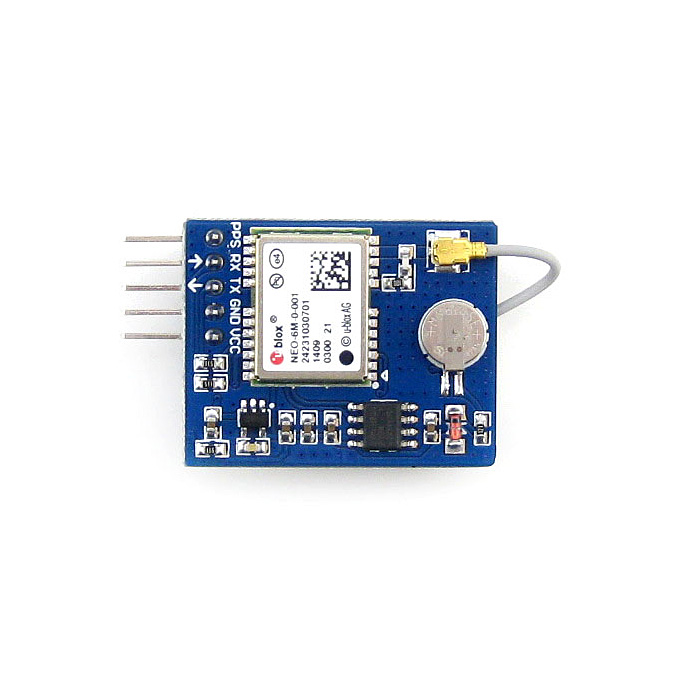 UART GPS Module U-blox NEO-6M Onboard Curved / Horizontal Pinheader