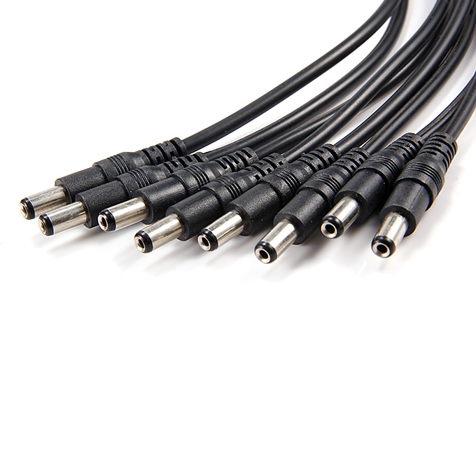 DC 1 to 8 Power Splitter Adapter Cable for Security CCTV Camera