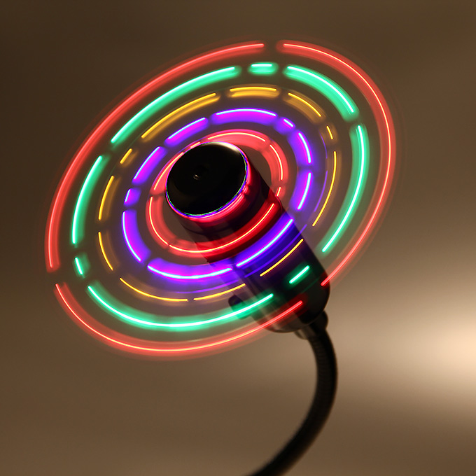 Mini Portable Novelty USB Laptop Notebook Fan with Colorful LED Light