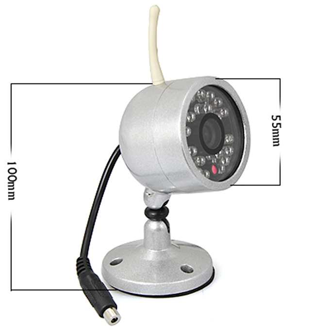 2.4G 1/3" Omn Vision CMOS Wireless Night Vision Camera + Adapter