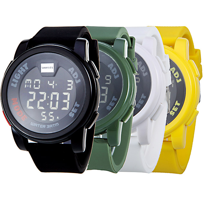 SHHORS 801 LED Rubber Band Digital Sport Quartz Watch for Man