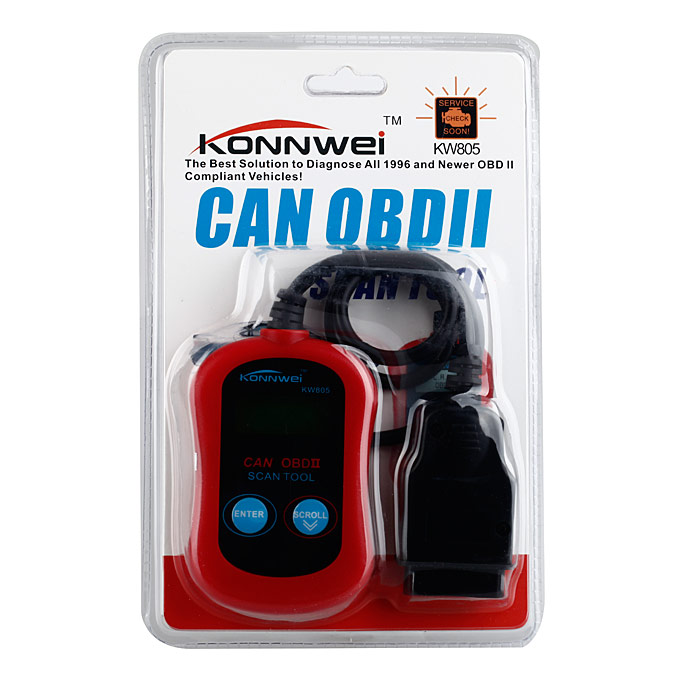 KW805 1.5" LCD CAN OBD-II Scan Tool Auto Fault Detection Scanner