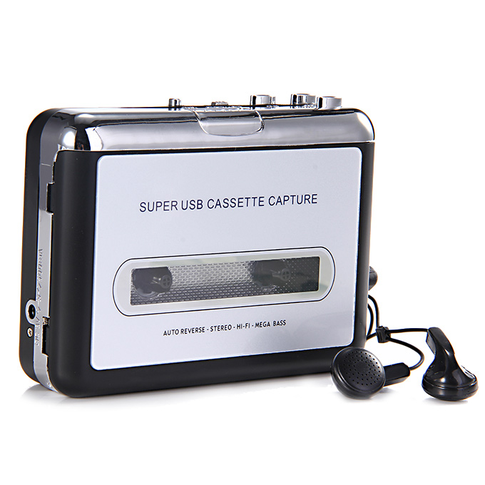USB Cassette Tape to MP3 Converter Player Use USB Flash Drive