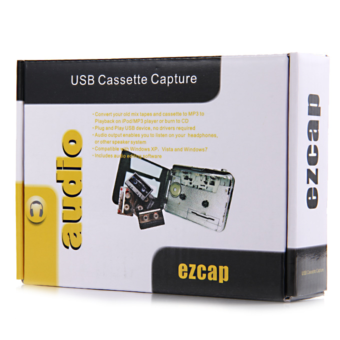 USB Cassette Tape to MP3 Converter Player Use USB Flash Drive