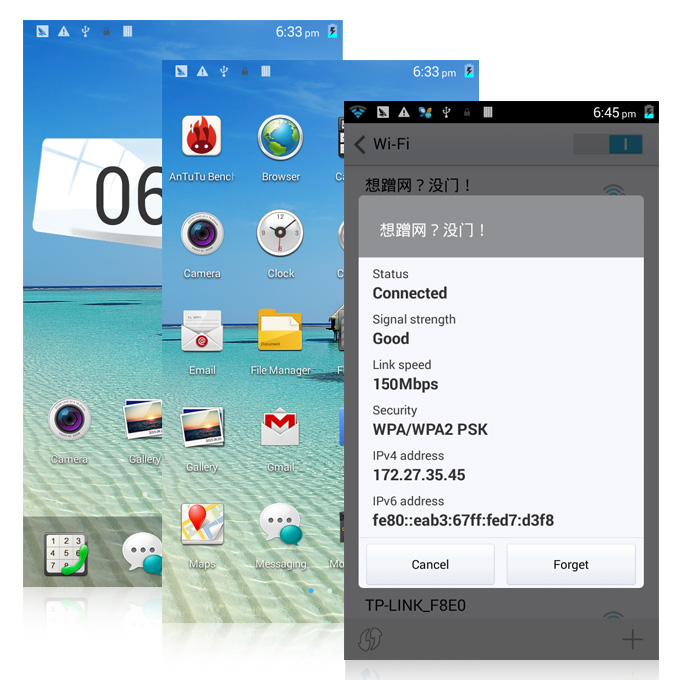 MPIE G7 MTK6582 5.0" 4G Smartphone 2GB+8GB Fingerprint Identification