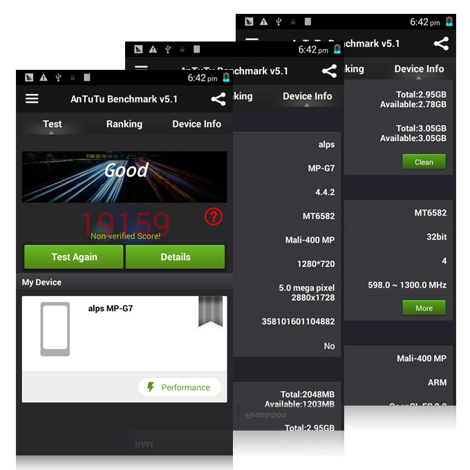 MPIE G7 MTK6582 5.0" 4G Smartphone 2GB+8GB Fingerprint Identification