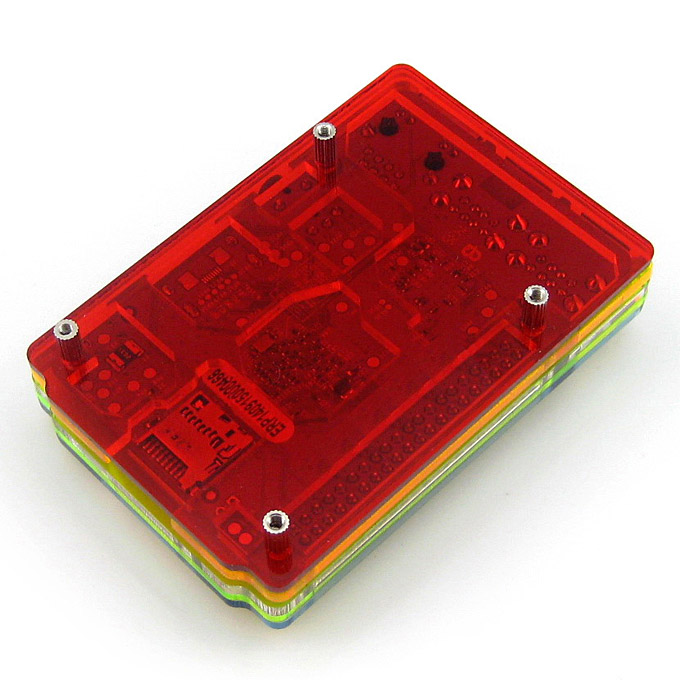 Raspberry Pi RPi B+ (CN) Project Board Board with Rainbow Case