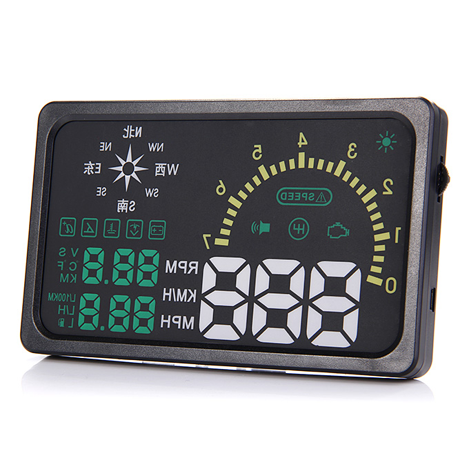 i6 6inch LED HUD Head Up Display OBDII Over Speed Warning