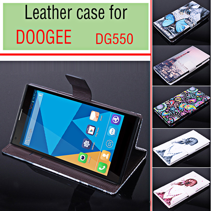Protective Hard Cover Colored Drawing Leather Case for DOOGEE DG550