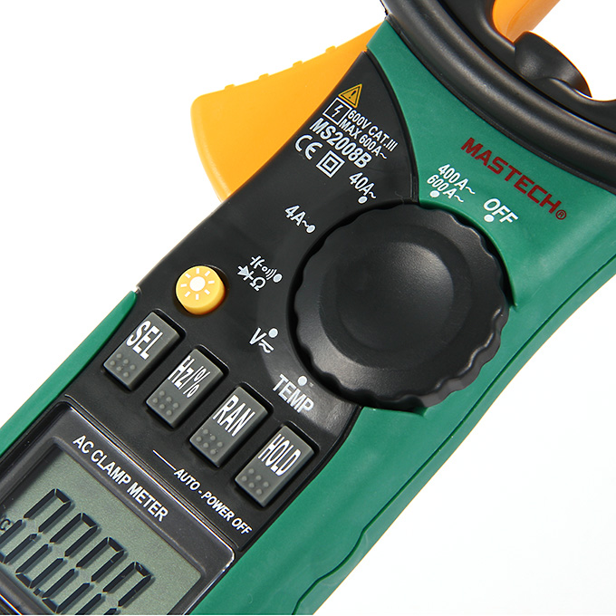 MASTECH MS2008B Digital Clamp Meter AC DC Current Voltage Resistance