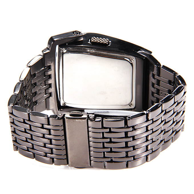 Iron Man Digital LED Steel Band Digital Quartz Wrist Watch for Man