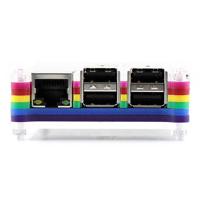 Raspberry Pi 2 Model B Development Board With Rainbow Case