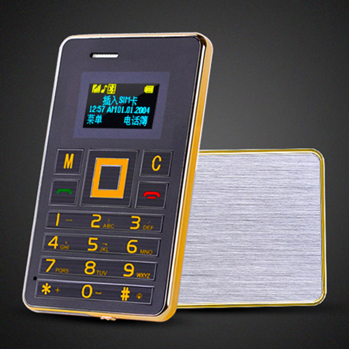 AEKU K5 4GB Memory 1.0 inch MTK Single Core Mini Pocket Card CellPhone