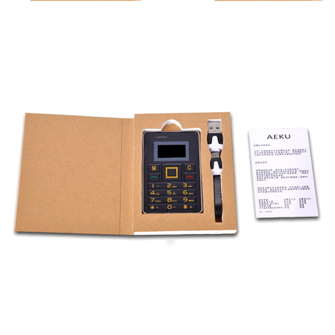 AEKU K5 4GB Memory 1.0 inch MTK Single Core Mini Pocket Card CellPhone