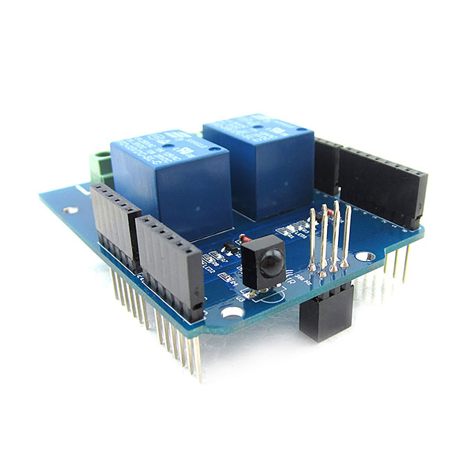 5V 2-Channel IR Relay Shield Expansion Board for Arduino