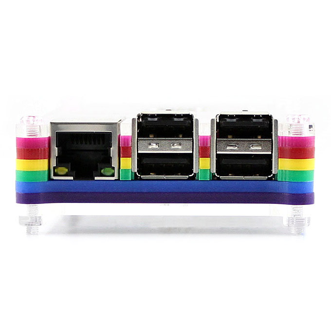 Multi Color Rainbow Case B For Raspberry Pi 2 Model B