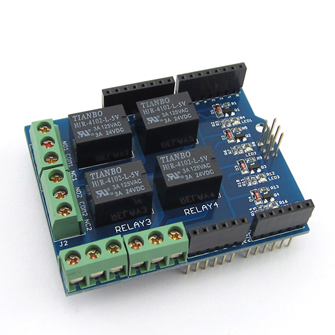 Arduino Relay Shield v1.0 5V 4-Channel Relay Module Compatible With ...