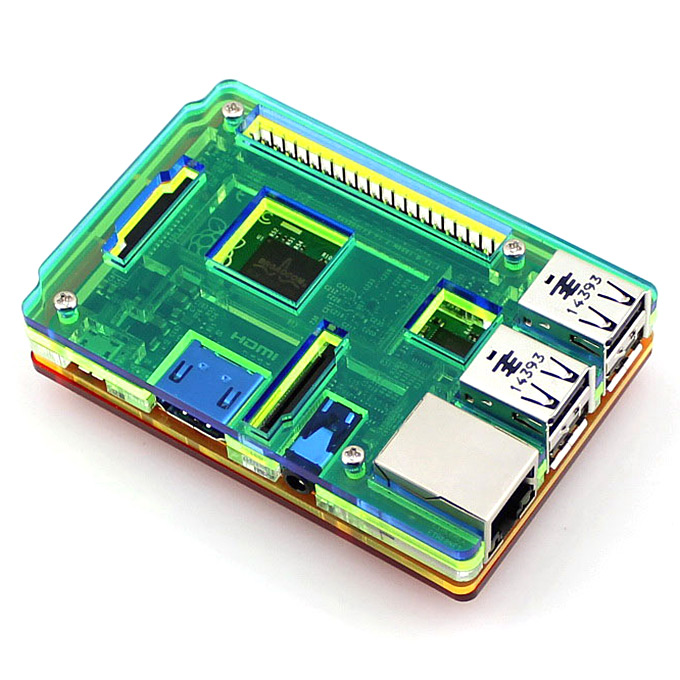 Raspberry Pi 2 Model B Multi Color Rainbow Case