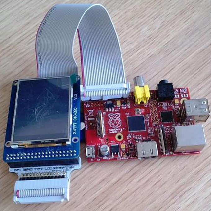 GPIO RPI TFT LCD Plate Display Adapter For Raspberry Pi - White