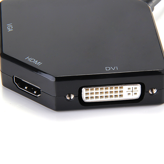 3-In-1 DisplayPort Mini DP Male Converter Adapter