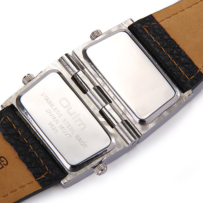 Oulm9525 Fashion Rectangular Dial Display Quartz Wrist Watch with ...