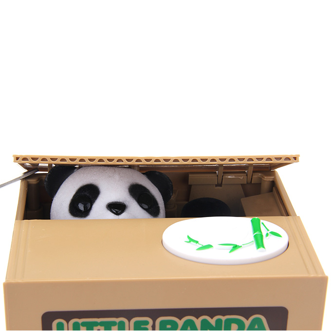 Cute Panda Piggy Bank Novel Money Saving Box For Home Office Desks