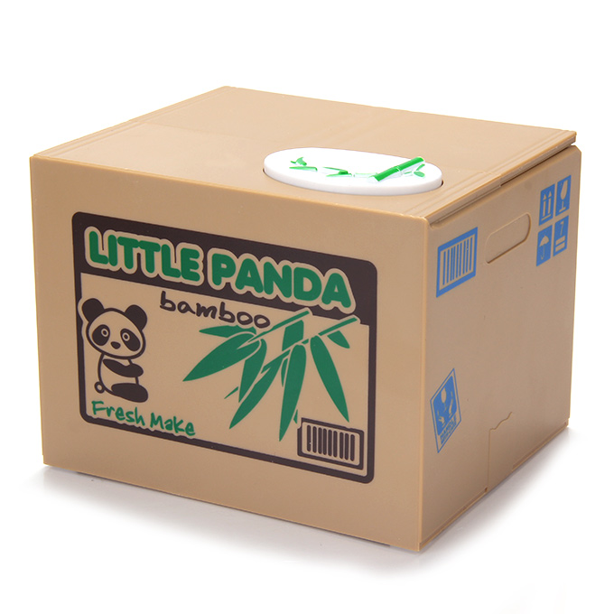 Cute Panda Piggy Bank Novel Money Saving Box For Home Office Desks