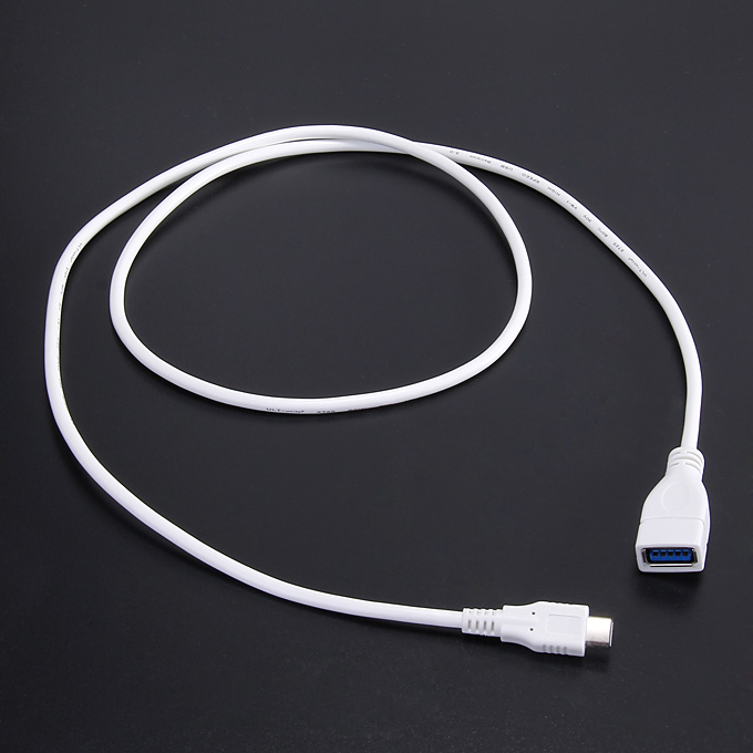 USB Type-C To 3.0 AF Cable Male To Female USB Data Cable 1.0M - White