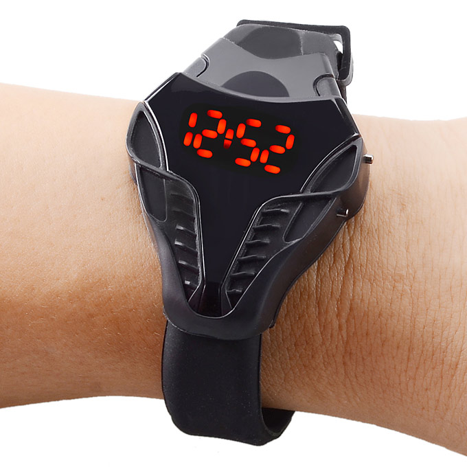 Red LED Watch Men Silicone Wrist Watch