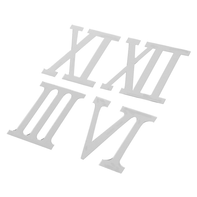 Acrylic Roman Numerals Wall Clock Sticker Adhesive Decal