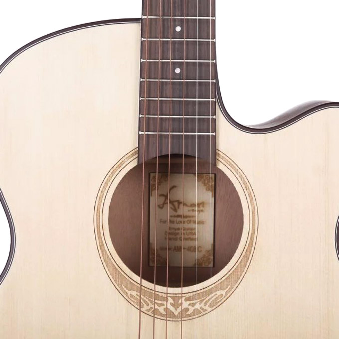 40" Engleman Spruce Cutaway Indian Rosewood Acoustic Guitar