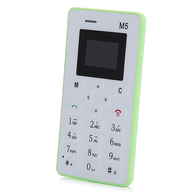 AEKU M5 4.5mm Thin 1.0 inch Mini Pocket Card Cell Phones Bluetooth