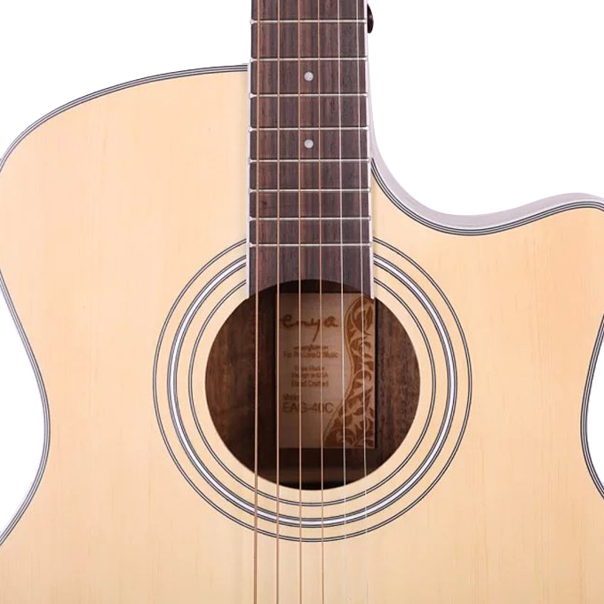 Enya 40" Cutaway Spruce Top Walnut Side Acoustic Guitar