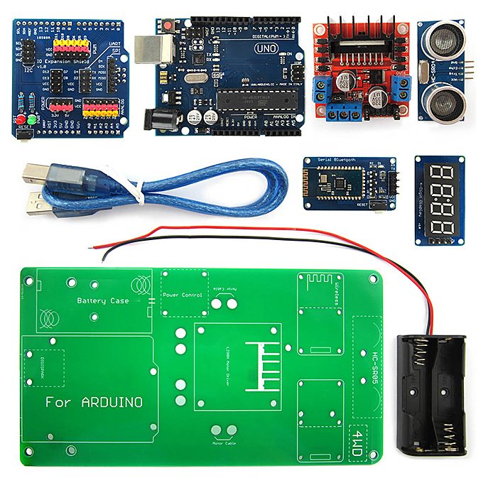 4wd Bluetooth Controlled Smart Robot Car Kits W Installation Tutorial