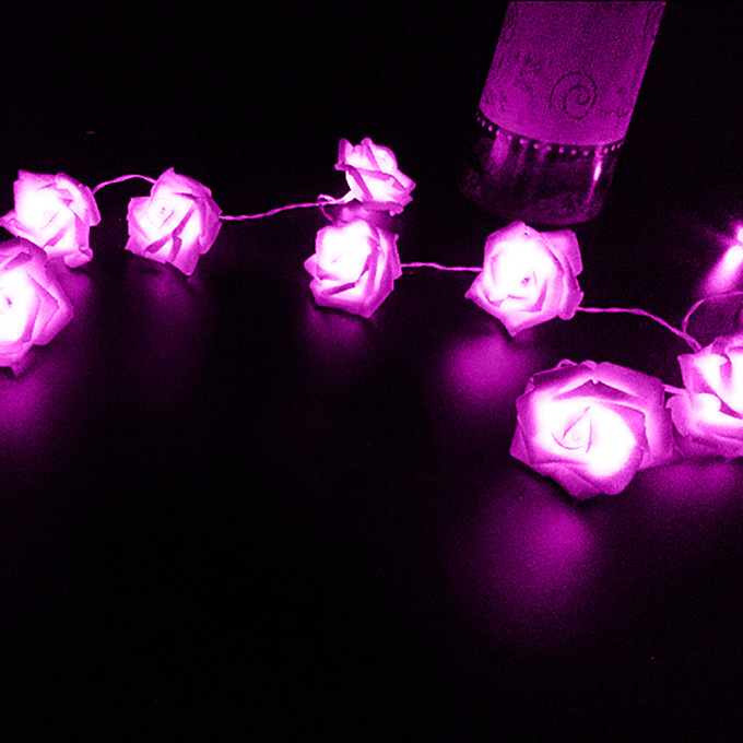 20 LED Rose Flowers String Lights LED Strips Lamp