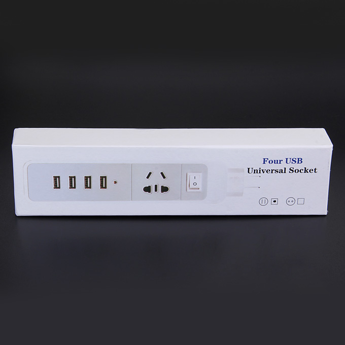 Universal Wire-Hidden 4.8A 240V Power Strip with A Power Socket 4 USB ...