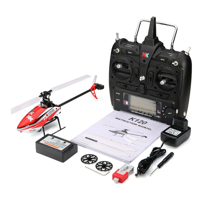 XK K120 Shuttle 6CH RC Helicopter Brushless 3D 6G System