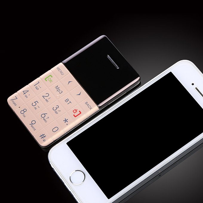 Qmart Q5 Ultra Thin Slim 1.0inch Mini Pocket Card Cell Phone