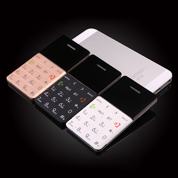 Qmart Q5 Ultra Thin Slim 1.0inch Mini Pocket Card Cell Phone