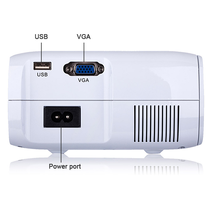 UHAPPY U80 HD Home Projector 800x480 1000LM Multimedia Projector